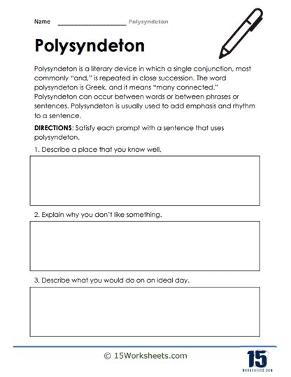 Polysyndeton Worksheets 15