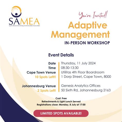 Workshop On Adaptive Management For Mande South African Monitoring Evaluation Association Samea