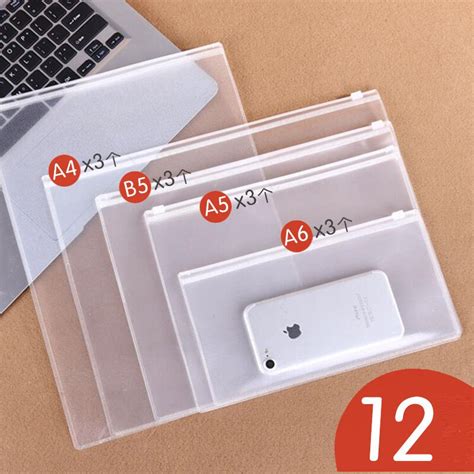 24pcs Transparante A4 Mappen Plastic Bestand Zak D Grandado