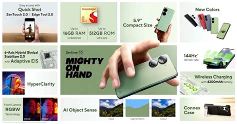 ASUS ZenFone 10 With 5 9 FHD 144Hz AMOLED Display Snapdragon 8 Gen 2 Up To 16GB RAM IP68