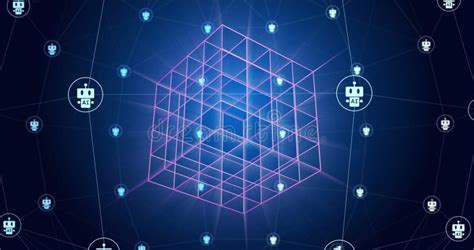 Image Of Ai Text And Icon Data Processing Over Networks Stock Illustration Illustration Of