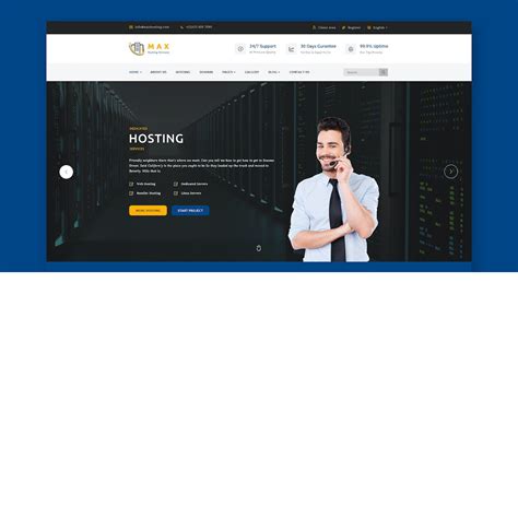 Domain Hosting Website Template Masterbundles