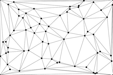 Premium Vector Abstract Polygonal Mesh With Black Nodes And Thin