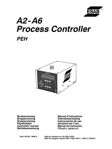 A2 A6 Process Controller 0443745001 Esab Pdf