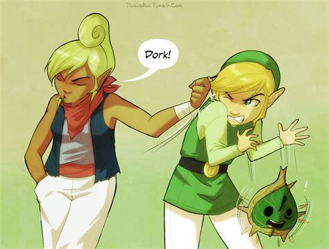 Link Toon Link Korok Tetra And Makar The Legend Of Zelda And More Drawn By Tiuana Rui