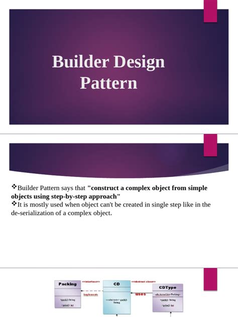 Builder Design Pattern Pdf Class Computer Programming Object