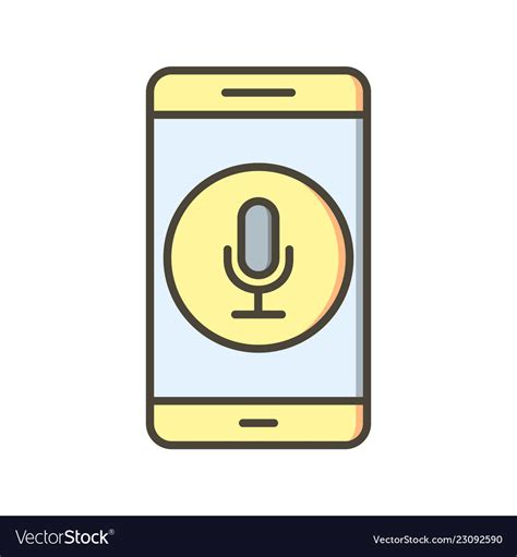 Microphone Mobile Application Icon Royalty Free Vector Image