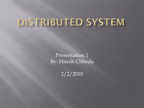 PPT Distributed System PowerPoint Presentation Free Download ID 2391760