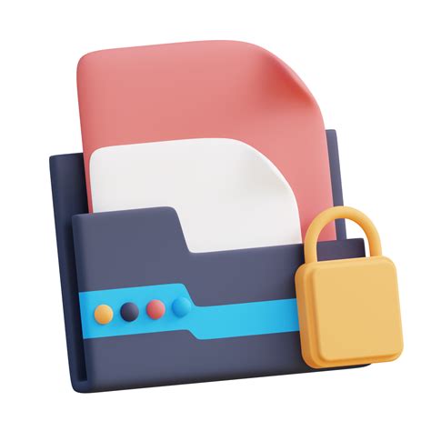 D Illustration Of Folder Security PNG