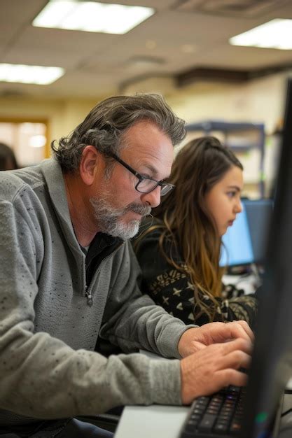 Focused Adults In Collaborative Computer Class For Lifelong Learning