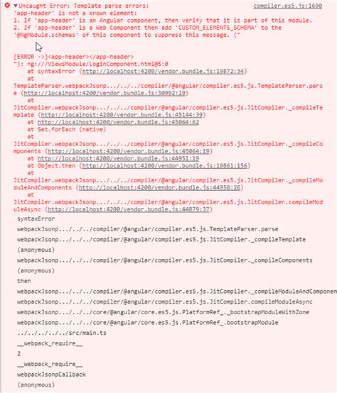 Angular Angular4 Components Not Accessible In View Through Appmodule