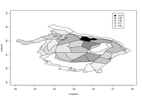 Spatial Structure Of The Expected Number Of Patches µ Obtained By