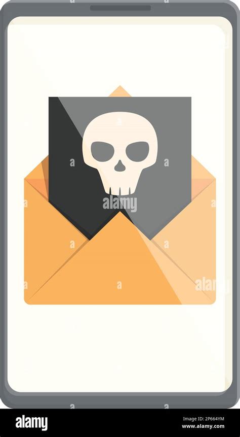 Mail Hacker Attack Icon Cartoon Vector Cyber Fraud Steal Data Stock