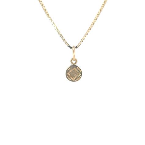 14k Gold Pendant Narcotics Anonymous Na Coin Style Symbol Very Small