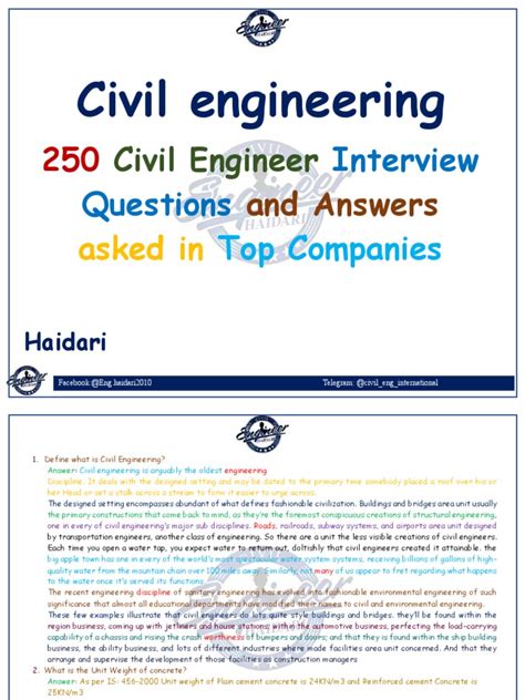 250 Civil Engineer Interview Questions And Answers Asked In Top Pdf Concrete Beam Structure