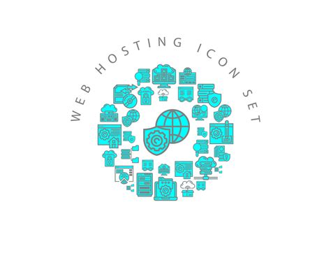 Web Hosting Icon Set Design On White Background 10740979 Vector Art At Vecteezy