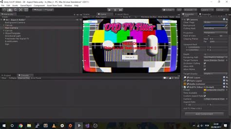 old tv filter for unity aspect ratio youtube