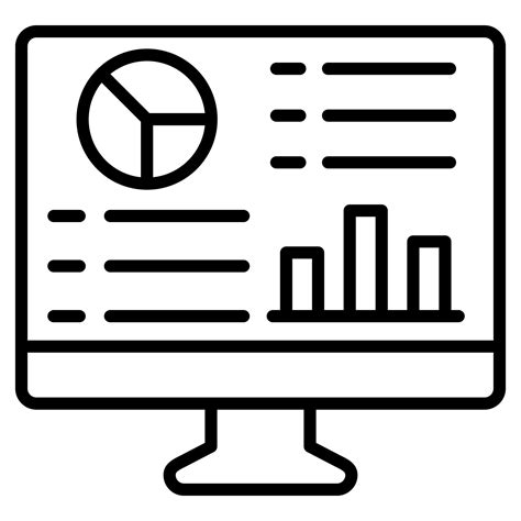 Data Dashboard Icon Line Vector Illustration 35193435 Vector Art At