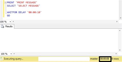 Print Select Statement Messages Within While Loop Or Batch Of Statement
