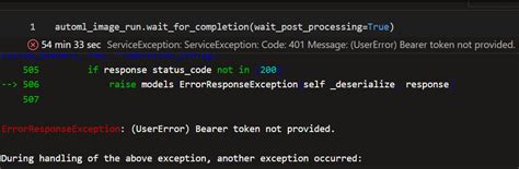bearer token not provided · issue 972 · azure azureml examples · github