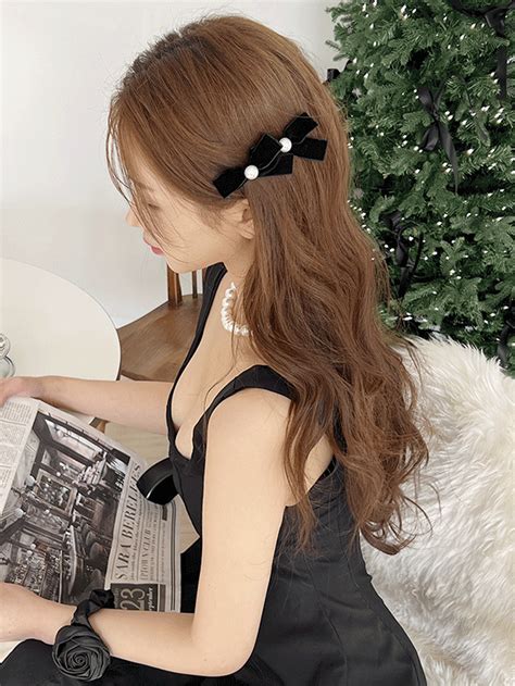 당일발송11더블리본 헤어 집게핀 에이블리