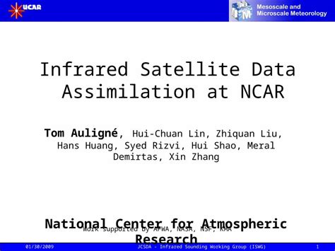 Ppt Infrared Satellite Data Assimilation At Ncar Dokumen Tips