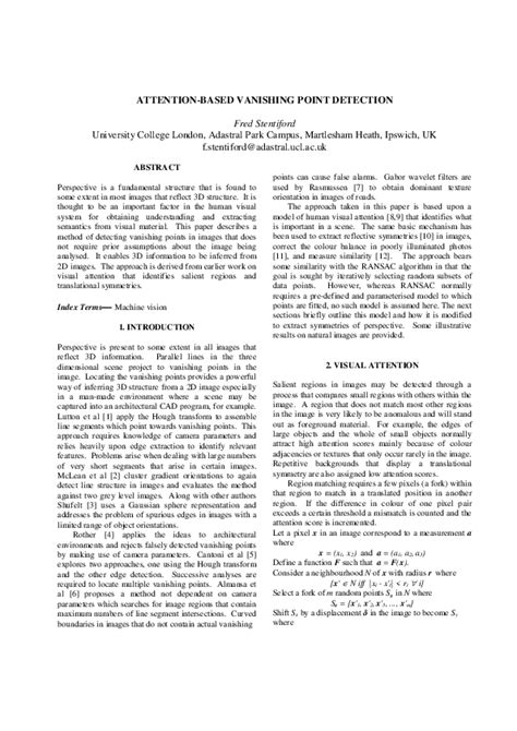 Pdf Attention Based Vanishing Point Detection