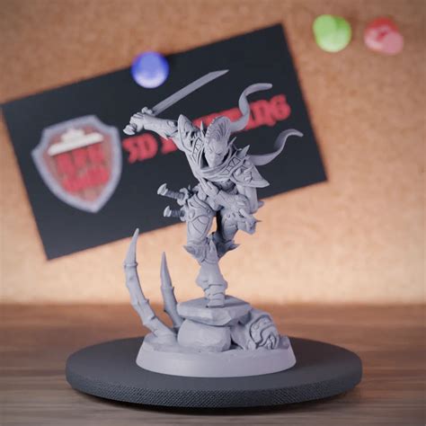 Drow 5e Dnd Drow Rogue Swasbuckler Miniature Rpg Guild