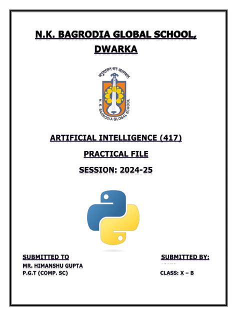ai practical file class 10th pdf chart