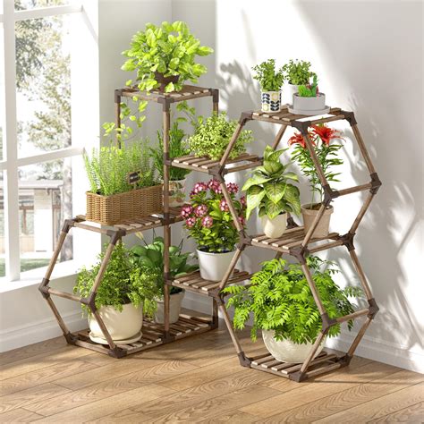 Allinside Corner Plant Stand Indoor 8 Tier Corner Shelf