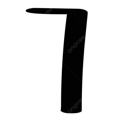 Number 7 Clipart Vector Black Cute Number Number 7 Black Lovely