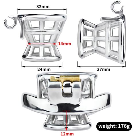 Metal Inverted Chastity Cage Stainless Steel Negative Chastity Device