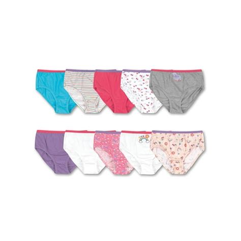 Hanes Girls Tagless Cotton Briefs 10 Pack