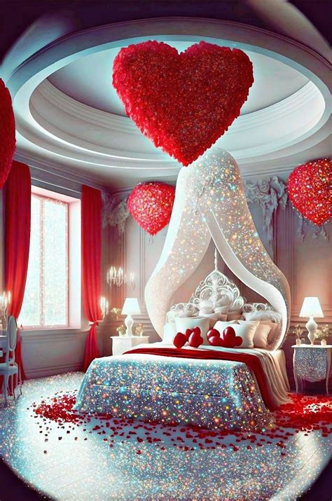 Romantic Red And White Bedroom Decor Ideas