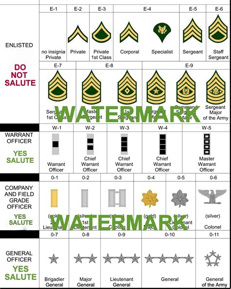 Military Rank Order Chart