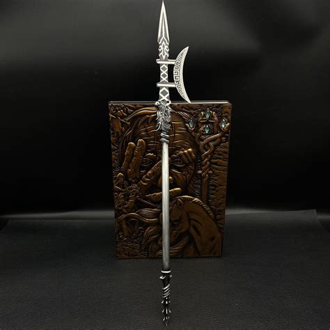 Hand Forged Three Kingdom Lvbu Halberd Miniature Steel Ancient Halberd