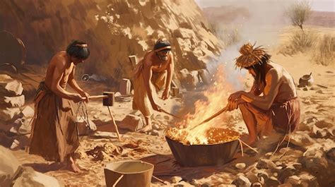 Premium Photo Mesopotamian Copper And Gold Smelting 5000 Bc Digital