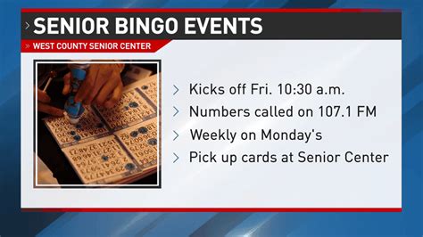 West County Senior Center Bingo Events