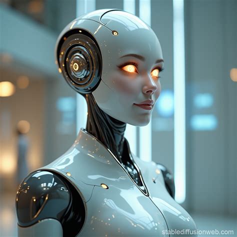 Futuristic Humanoid Robot Design Concept Stable Diffusion Online