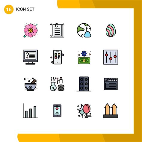 Set Of Vector Flat Color Filled Lines On Grid For Contact Spring Connect Nature Egg Editable