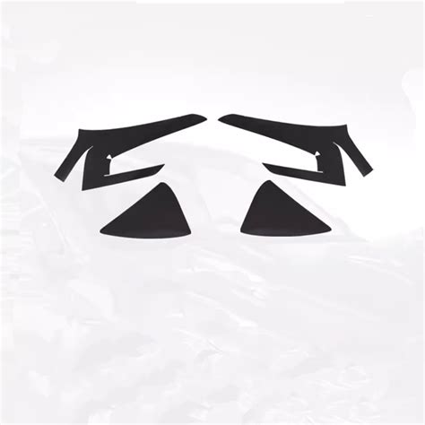 Taptes® Black Tpu Headlight And Tail Light Protection Film For Tesla Mod Taptes 1000