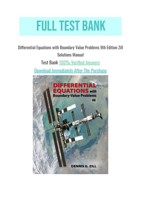 Differential Equations With Boundary Value Problems 9th Edition Zill