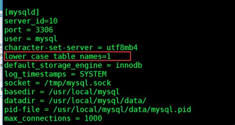 mysql数据库 lower case table names（大小写敏感） 运维之路