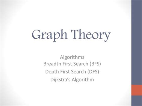 Ppt Graph Theory Powerpoint Presentation Free Download Id 2494013