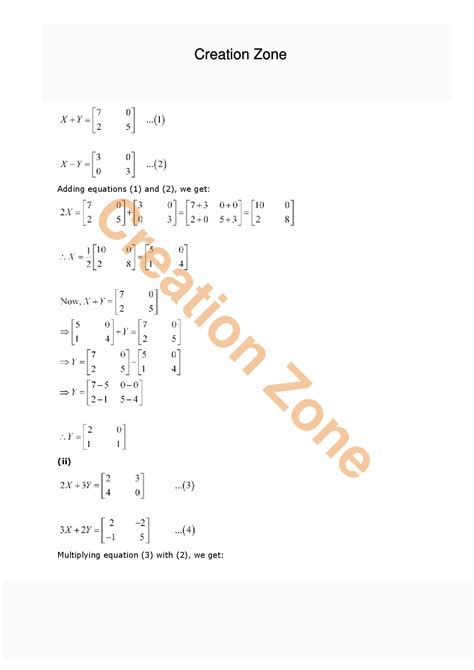 Class 12 Chapter 3 Matrices