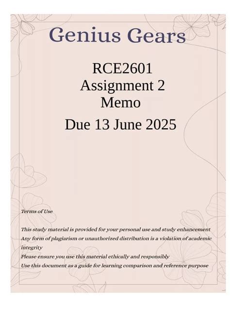 Rce2601 Assignment 2 Due 13 June 2025 Research And Critical Reason