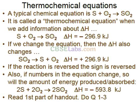 Thermochemical Equation