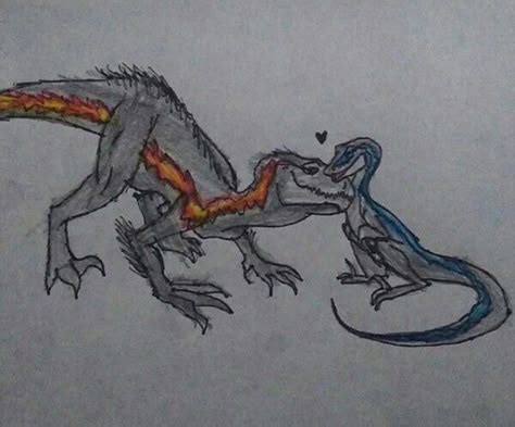 Indoraptor X Blue Fanart