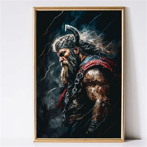 Thor Art God Of Thunder Norse Mythology Art Fantasy Art Etsy