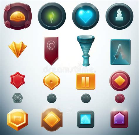 A Comprehensive Game Ui Assets Set For Gaming User Interface Icons